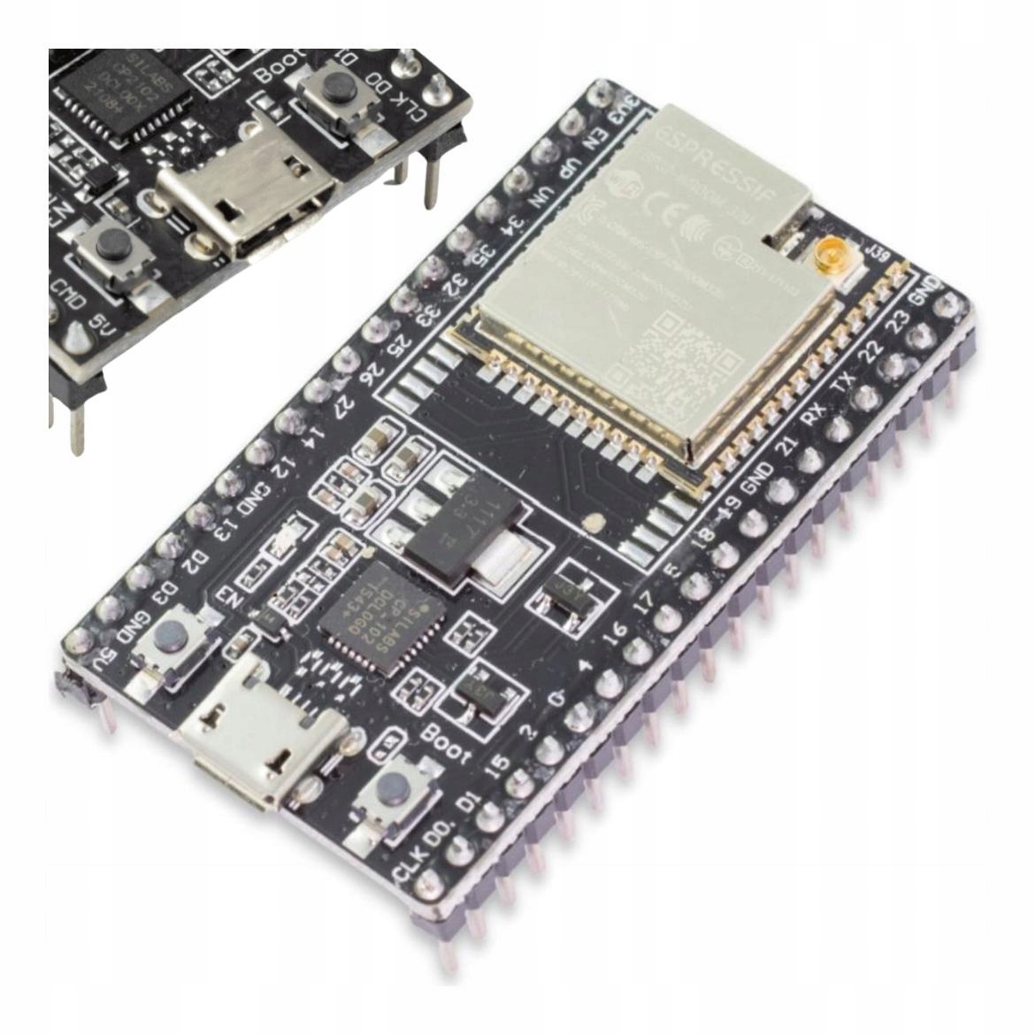ESP32 DevKitC ESP-WROOM-32U Arduino s WiFi a Bluetooth micro USB 32 GPIO za 199.00CZK - Allegro