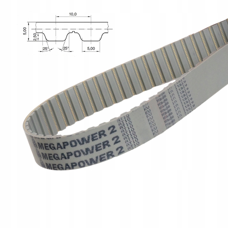 Pas pasek zębaty AT10 1360 KEVLAR szer. 16 mm MEGADYNE 136 zębów ...