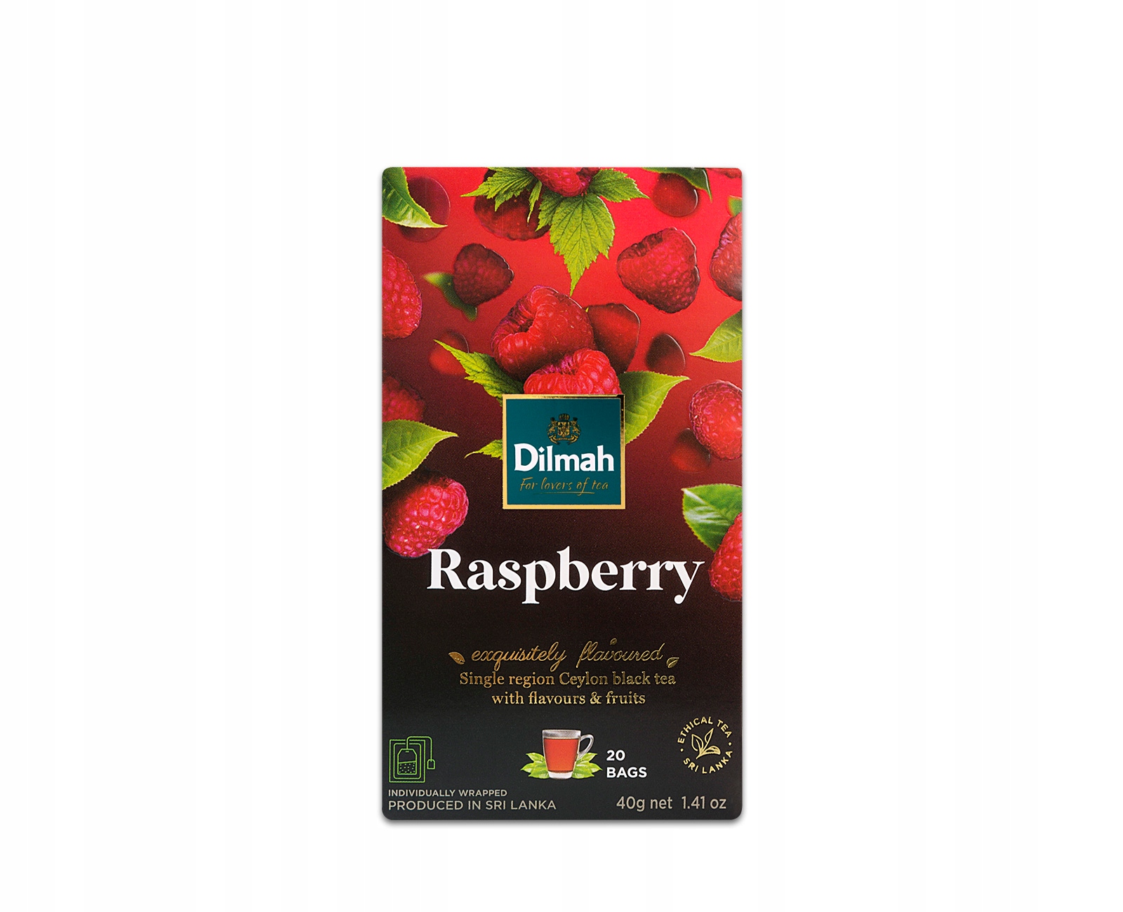 Herbata czarna Dilmah Malina Raspberry 20 kopert (9312631142952) • Cena ...