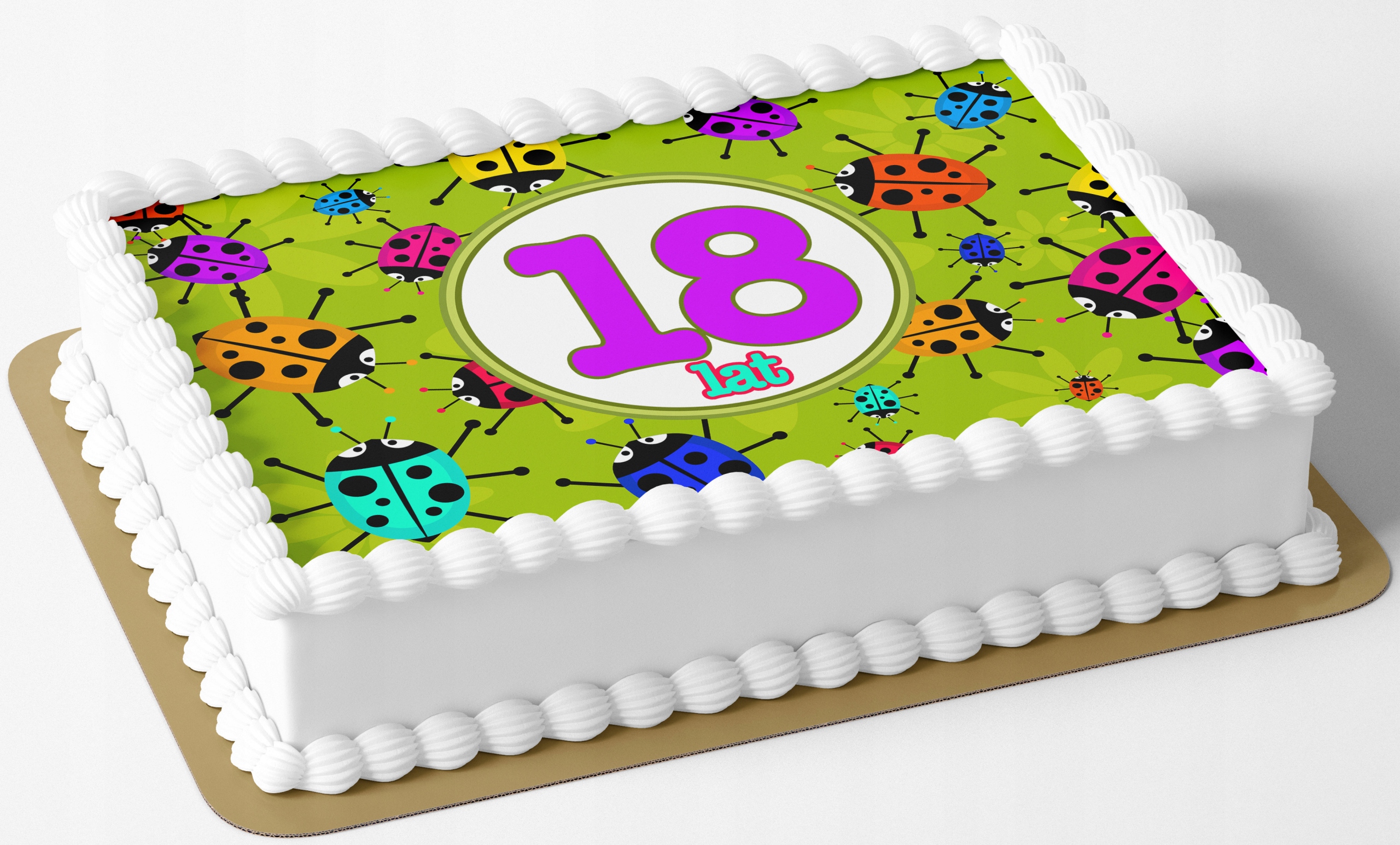 PAPIER WAFLOWY OPŁATEK URODZINOWY BIEDRONKI URODZINY CYFRA WIEK A4 (5906146221451) • Cena ...