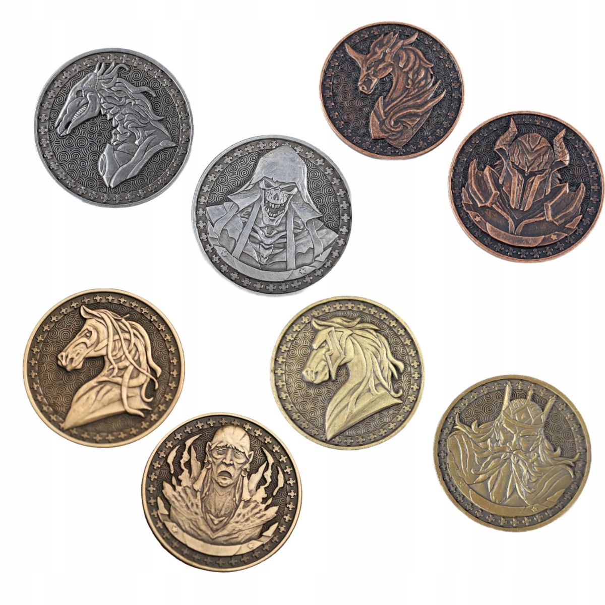 ČTYŘI JEZDCI APOKALYPSY SADA 4 KOVOVÝCH MINCÍ LARP RPG za 178.00CZK - Allegro