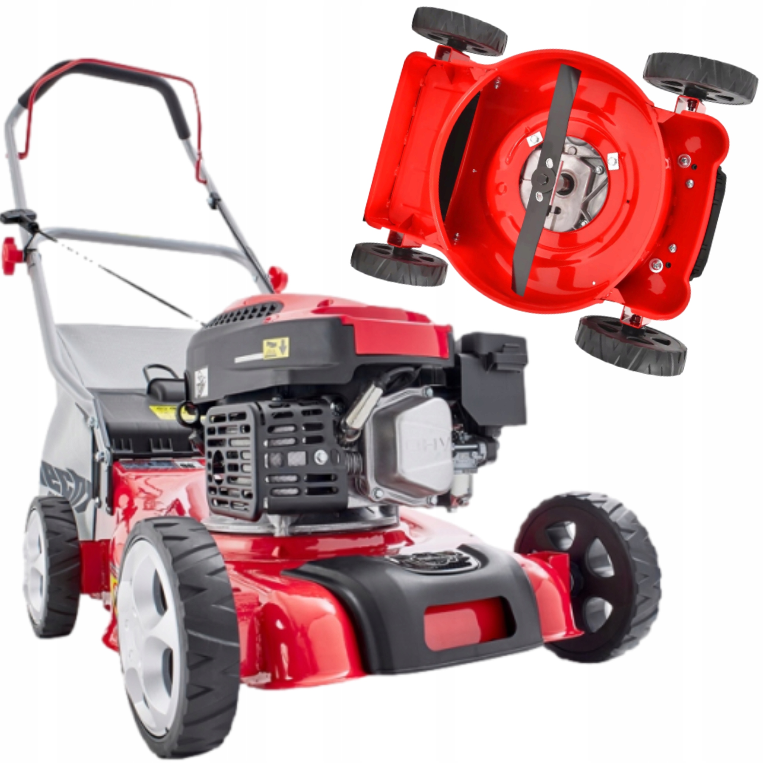 Kosiarka Do Trawy Spalinowa HECHT 540 Silnik 127Cm3 Kosz 40L Metalowa Obudo (8595614928441 ...