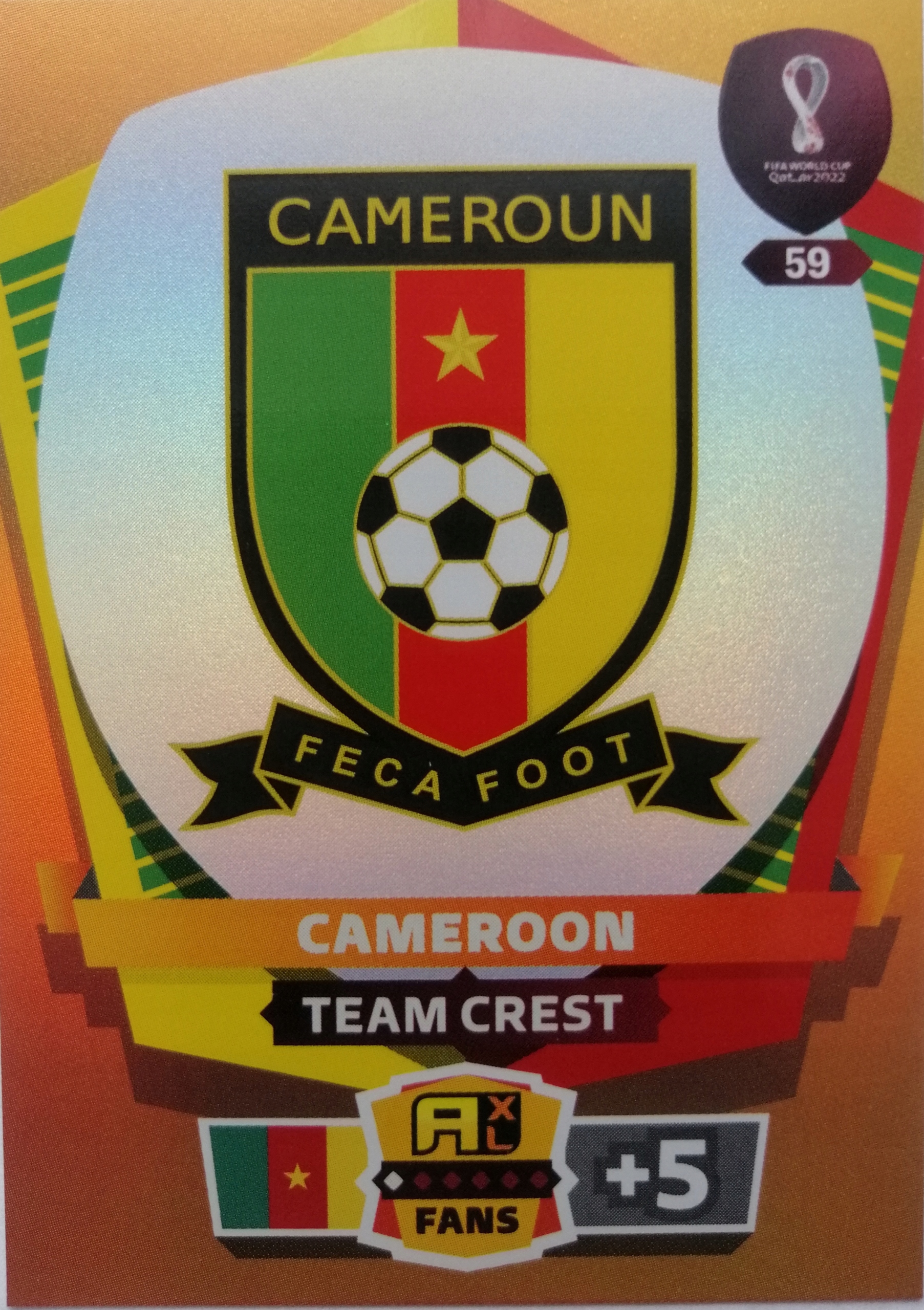WORLD CUP QATAR 2022 TEAM CREST LOGO 59 KAMERUN - 1708 - 12477093751 - Allegro.pl