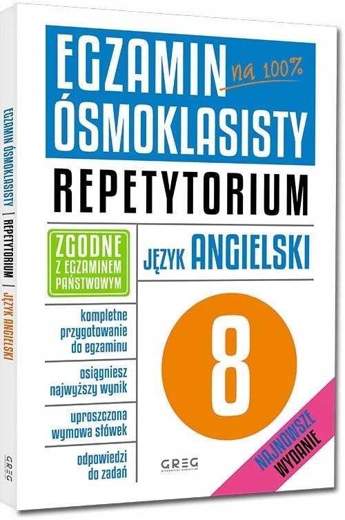 EGZAMIN ÓSMOKLASISTY - J. ANG. REPETYTORIUM GREG (14652882900) | Podręcznik Allegro