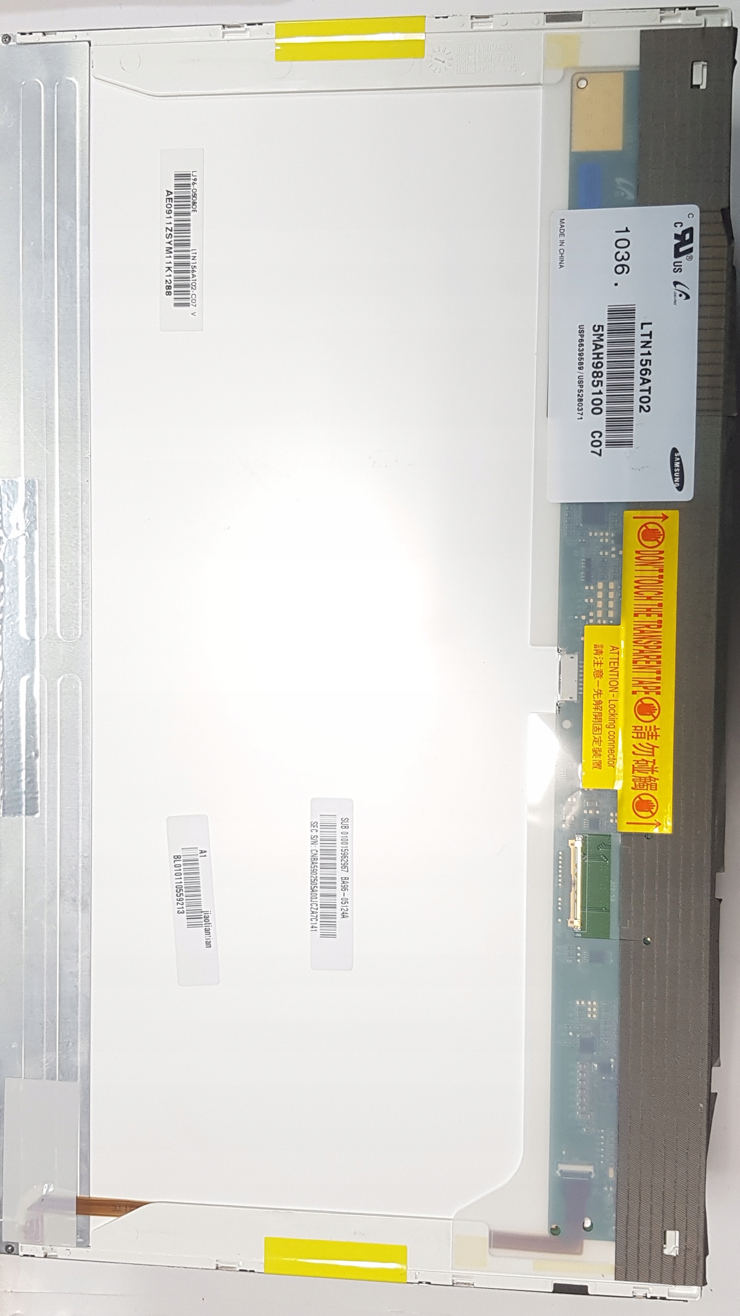 Matryca LED TN błyszcząca 15,6 " 1366 x 768 Samsung LTN156AT02 w ...