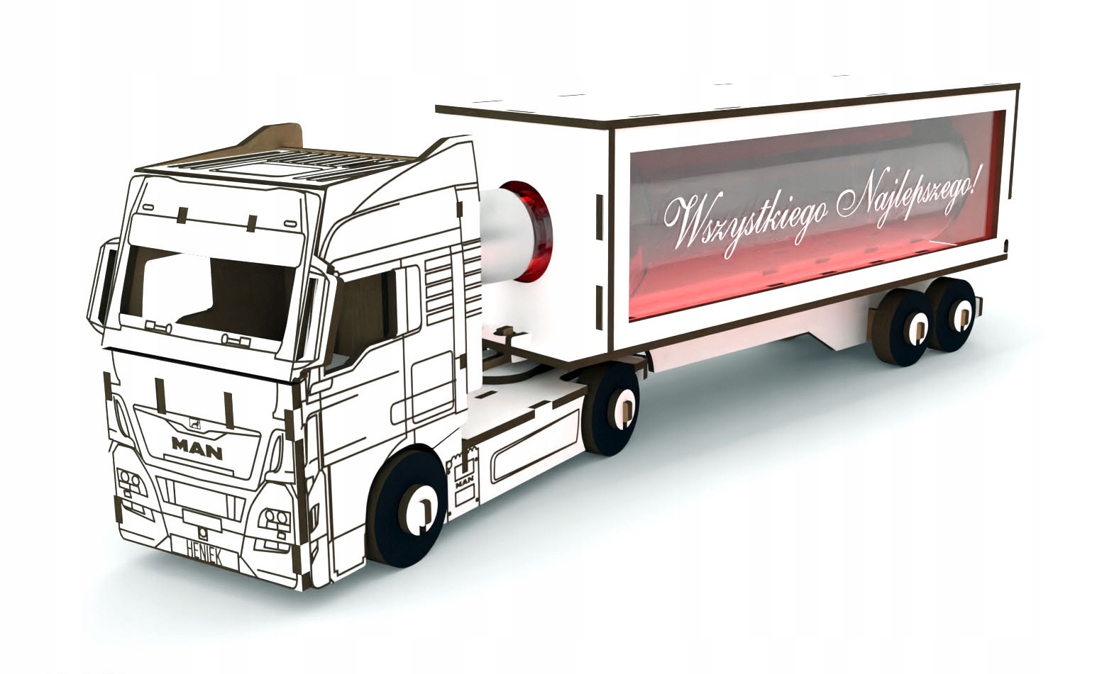 Zestaw dekoracyjny wódowóz TIR z grawerem LED (6911777603940) • Cena ...