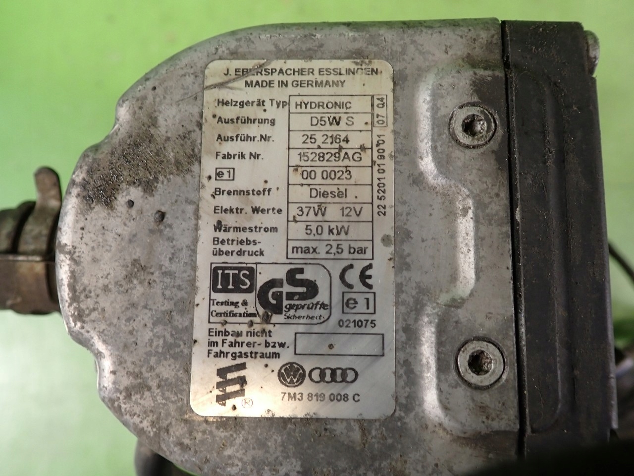 7M3819008C 252164 7M3819008C 252164 - Webasto MAZDA 5 і 07R HYDRONIC ...