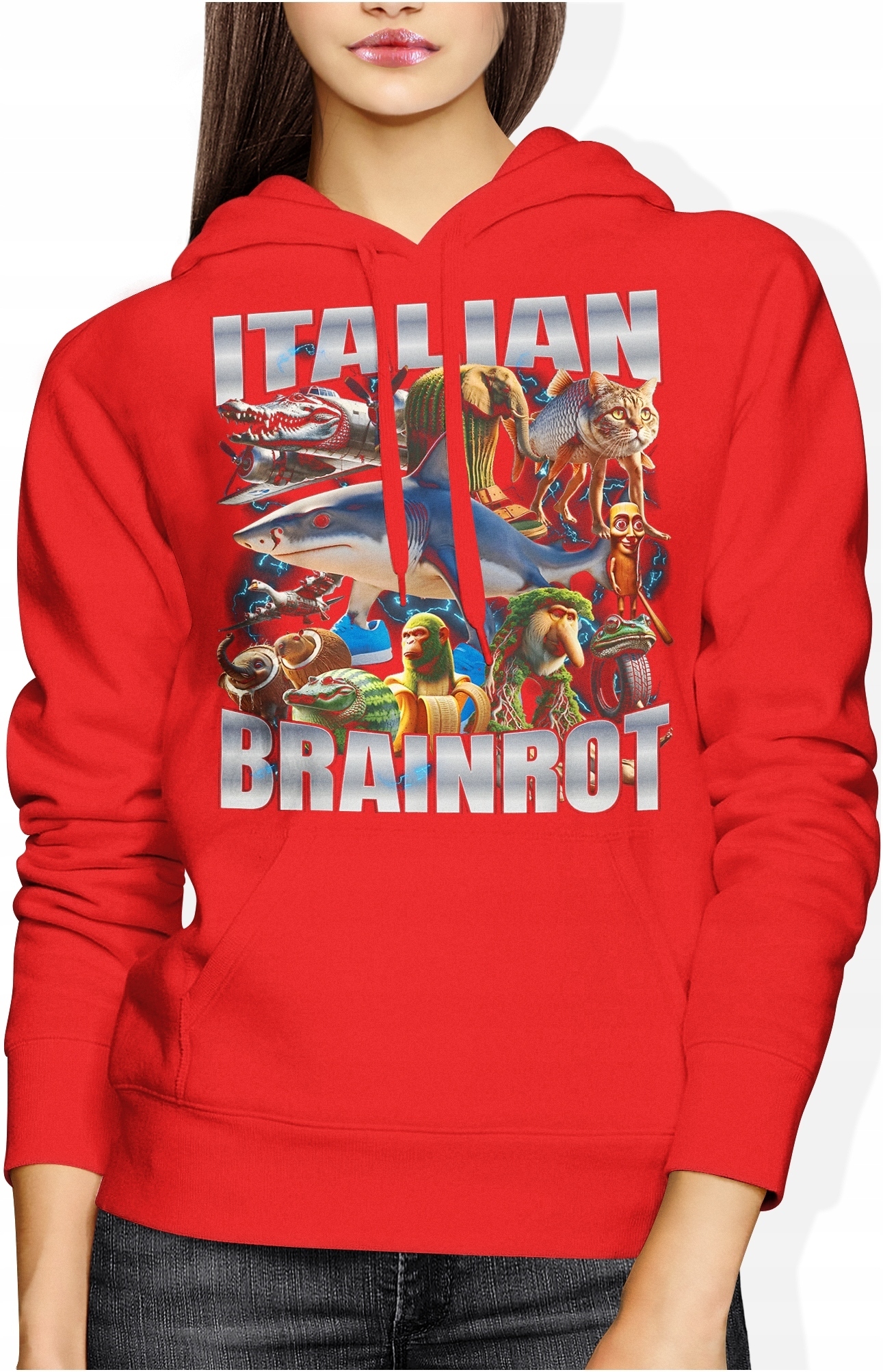 TALIANSKA BRAINROTOVÁ MIKINA TRALALERO TRALALA MEMY MEME DÁMSKA S za 23 ...