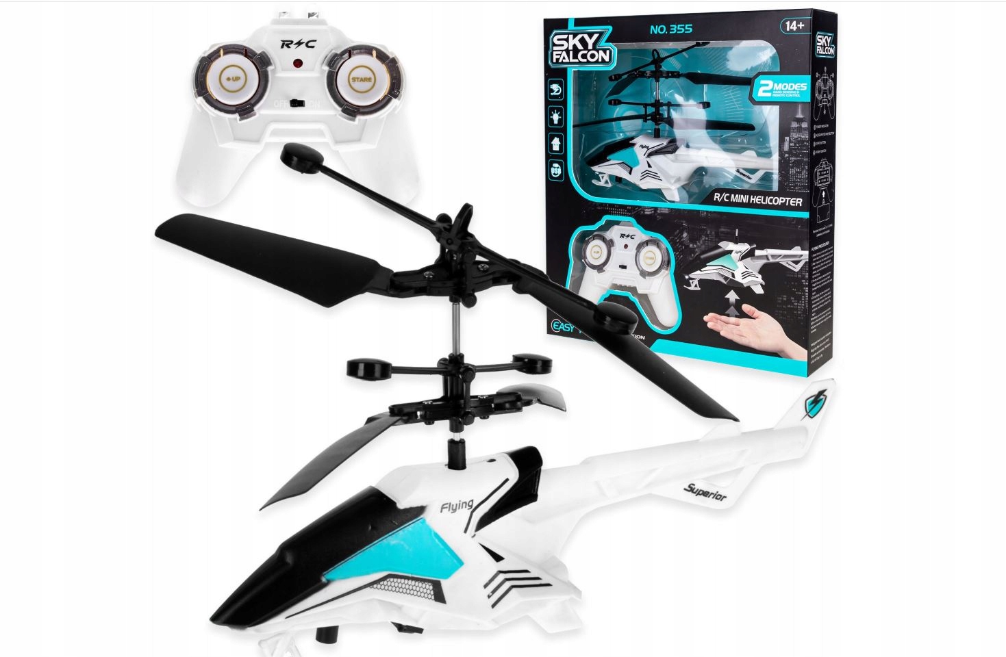 Helikopter Śmigłowiec Samolot Zdalnie Sterowany Latający RC LED DUŻY ...