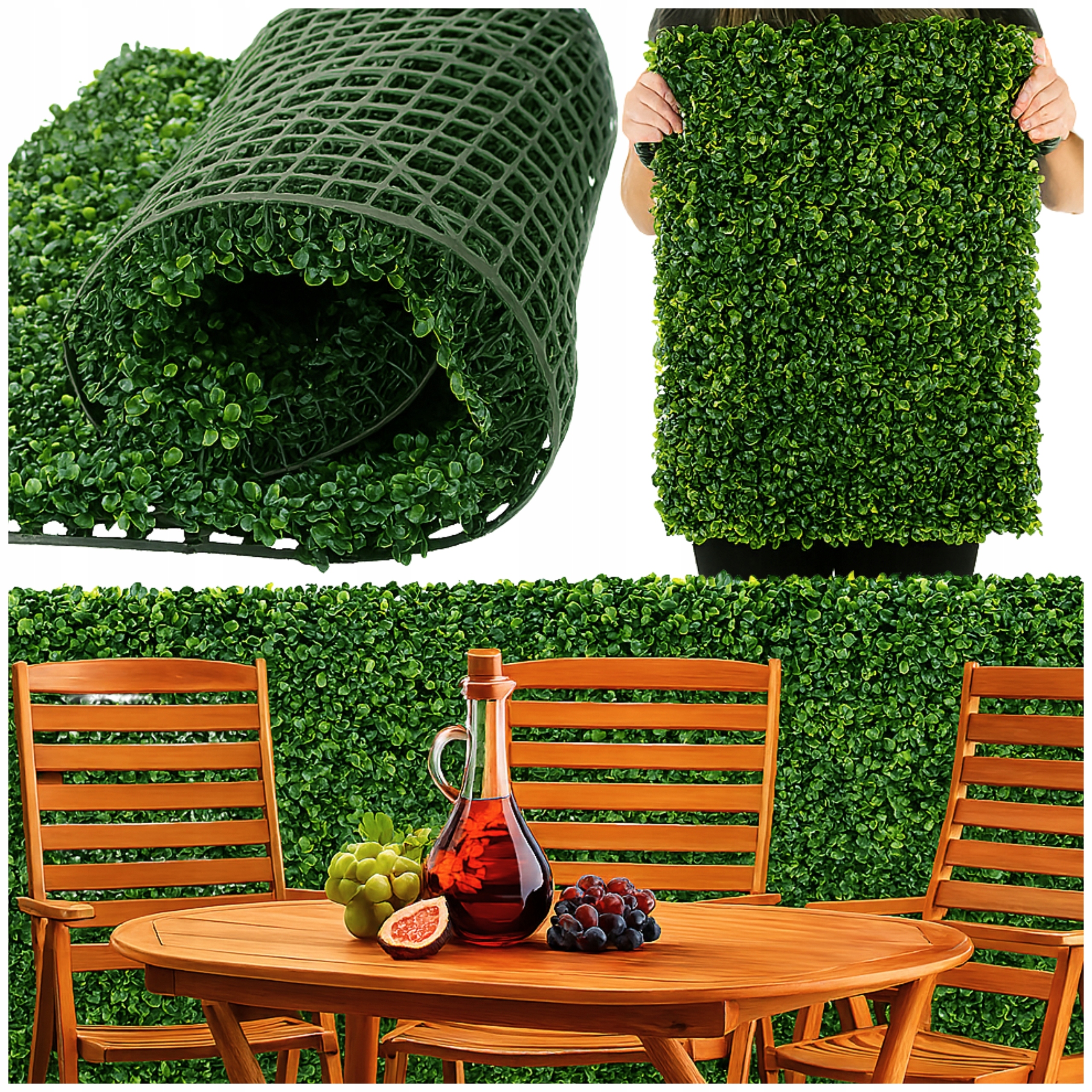 MESTERSÉGES ZÖLD NÖVÉNY BOROSTYÁN MESTERSÉGES SZŐNYEG FAL PANEL ERKÉLY ...