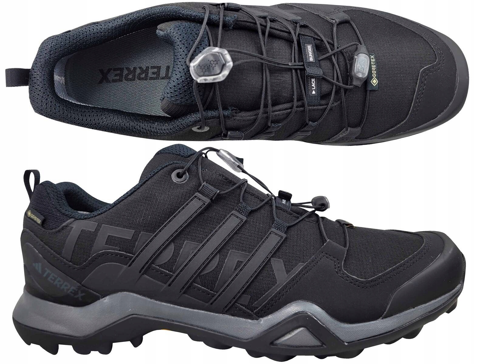 ADIDAS TERREX SWIFT R2 GTX IF7631 BUTY CZARNE TREKKINGOWE ŚCIĄGACZ GORE ...
