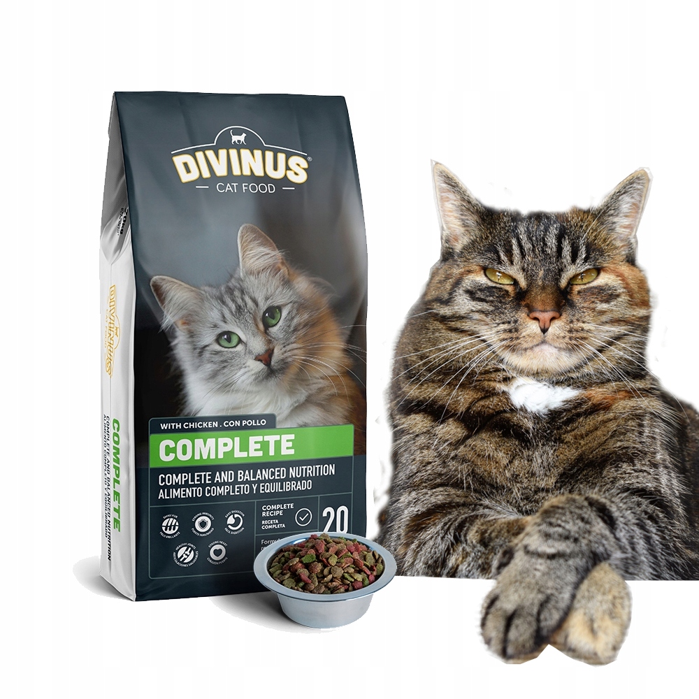 Divinus Cat dla kotów dorosłych mięsa 20kg (5600276940137) • Cena ...