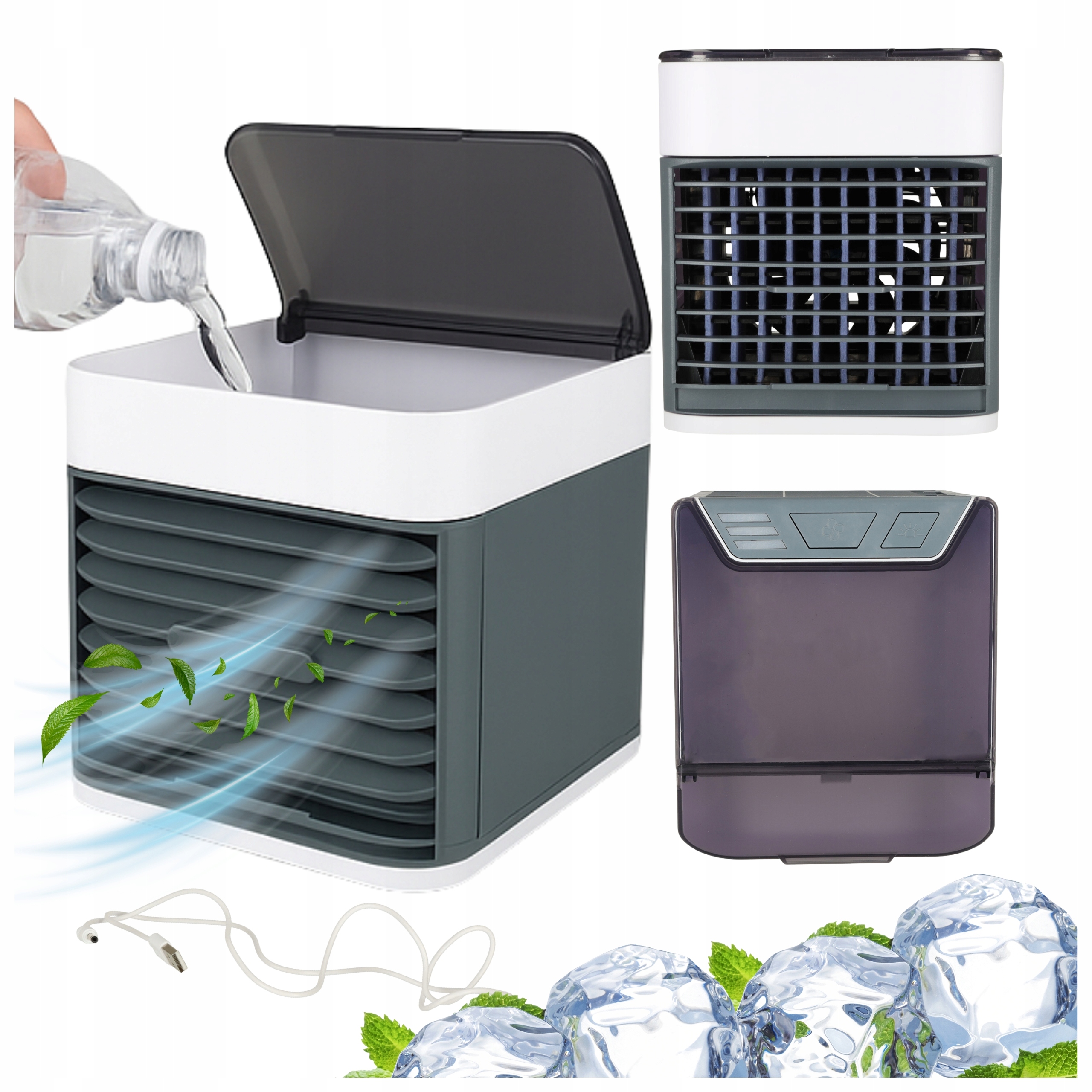 WENTYLATOR KLIMATYZATOR MINI PRZENOŚNY USB (5903039739352) • Cena ...