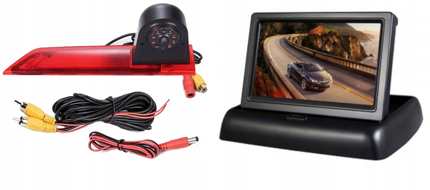 MONITOR KAMERA COFANIA FORD TRANSIT CUSTOM 2012-2018 SZEROKOKĄTNA FULL ...
