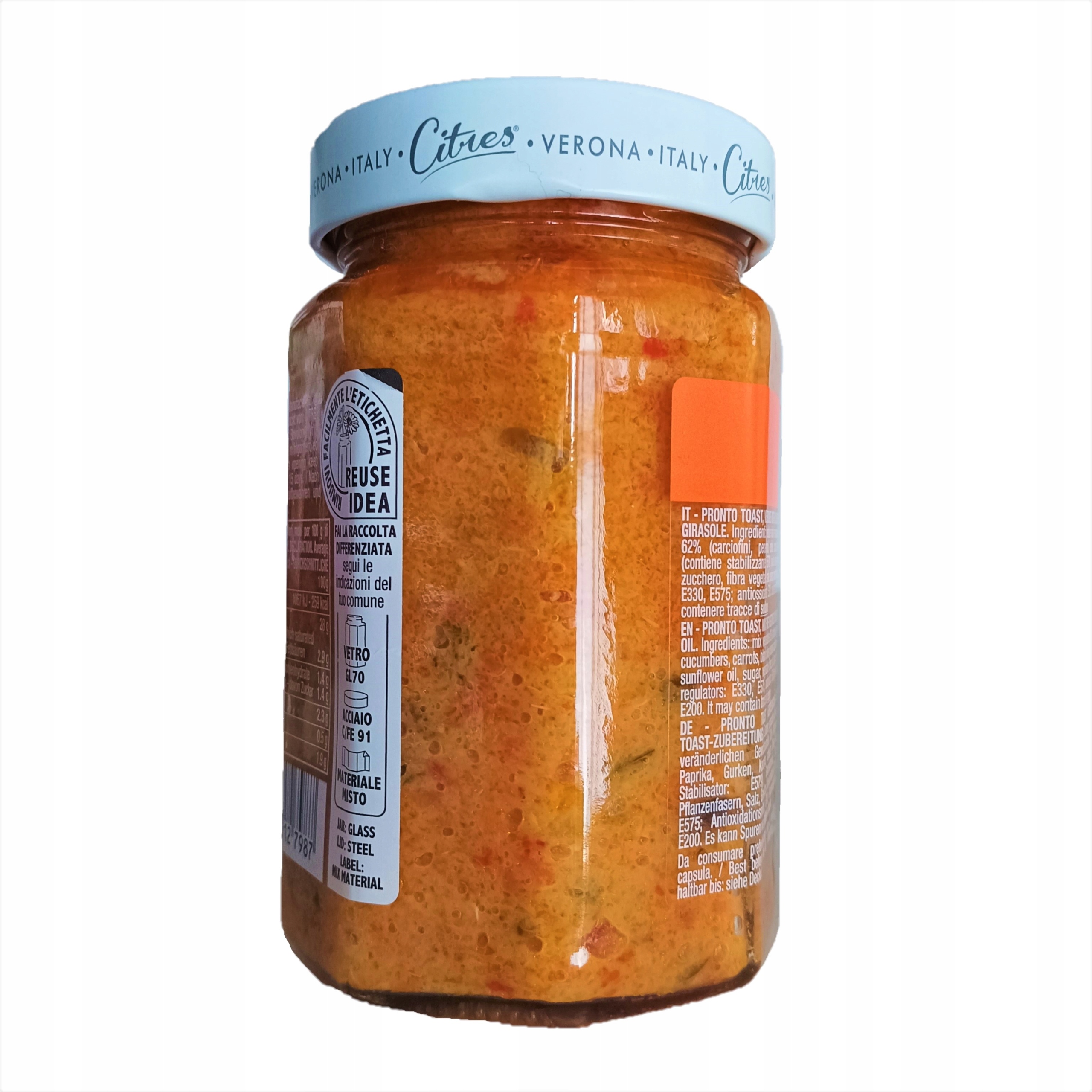 Citres Pasta warzywna do tostów 290g włoska 14036146133 - Allegro.pl