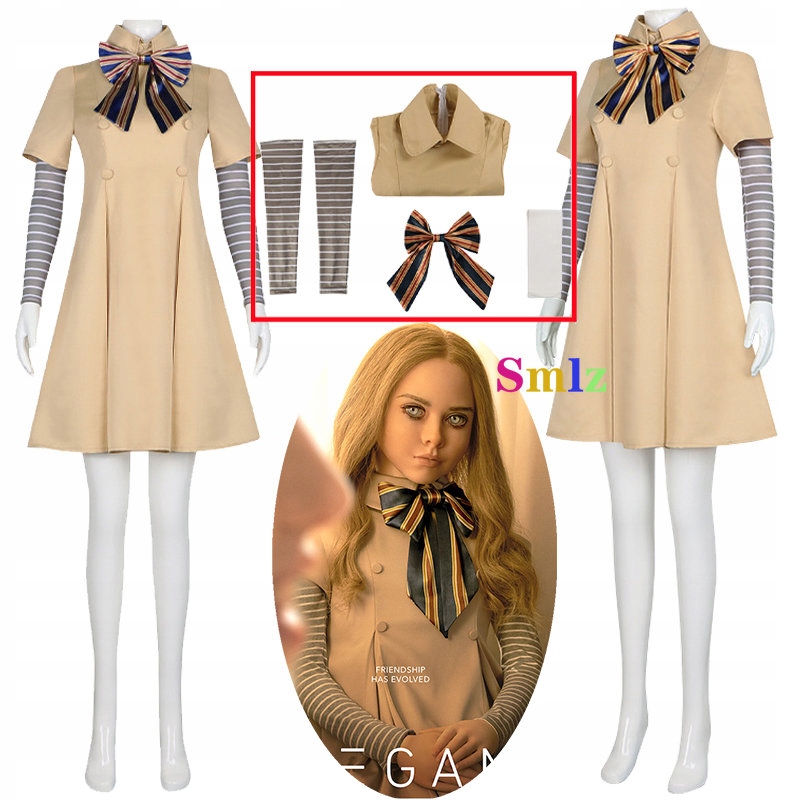 Cosplay M3GAN sukienka Horror AI Doll roboty 13440672006 - Allegro.pl