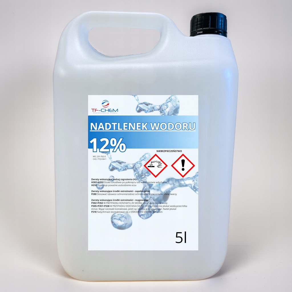 Odczynnik chemiczny Nadtlenek Wodoru 12% 5000 ml • Opinie - Allegro