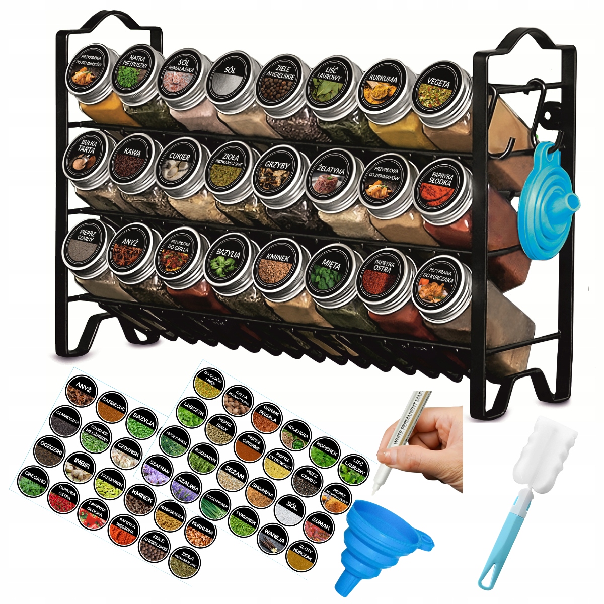 STOJAŇ NA KOREŇO KRABIČKA NA KOREŇO 24 SKLENENÝCH SKLENENÉ DÓZY NÁDOBY ...