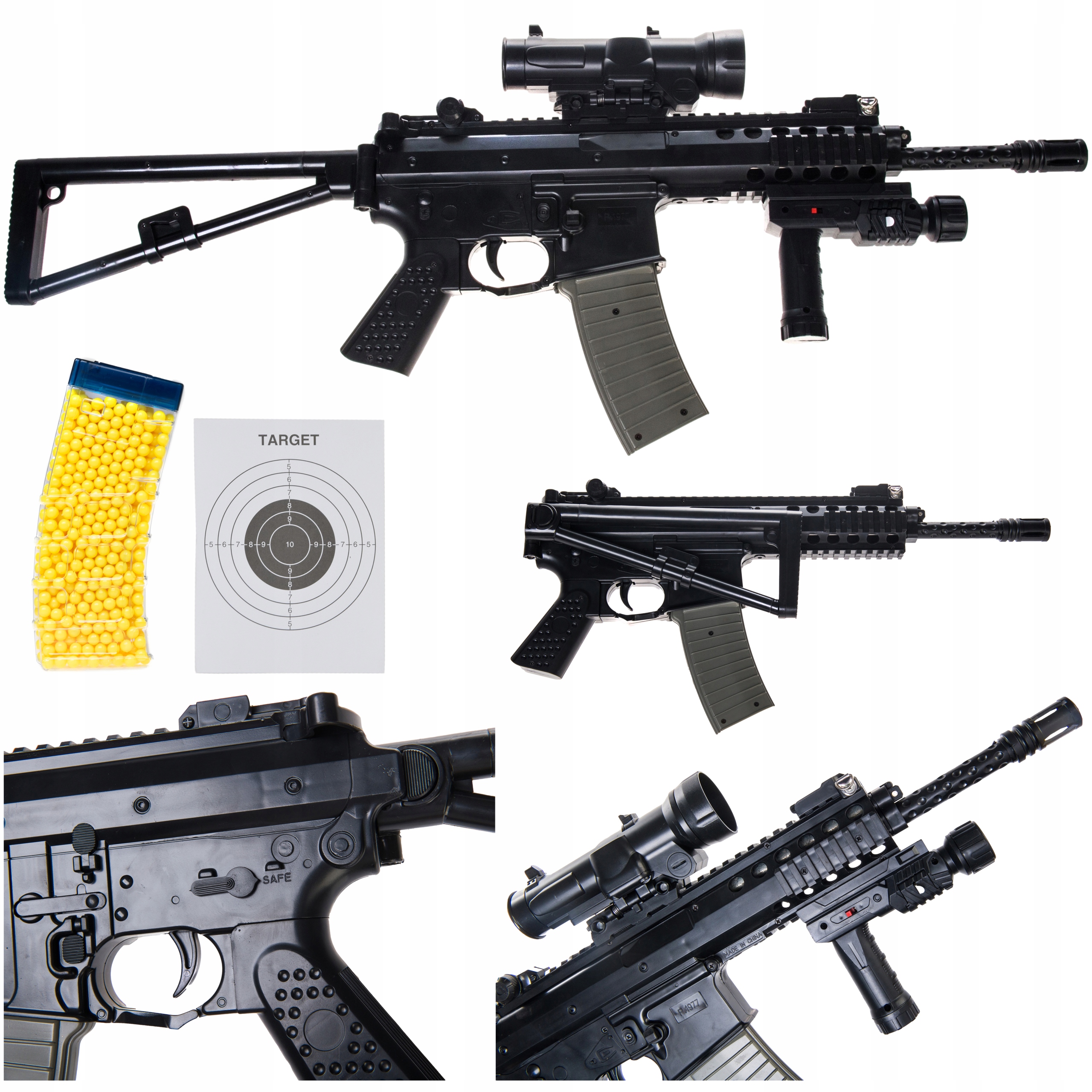 KARABIN MASZYNOWY SNAJPERSKI LUNETA LASER KULKI karabin na kulki ...