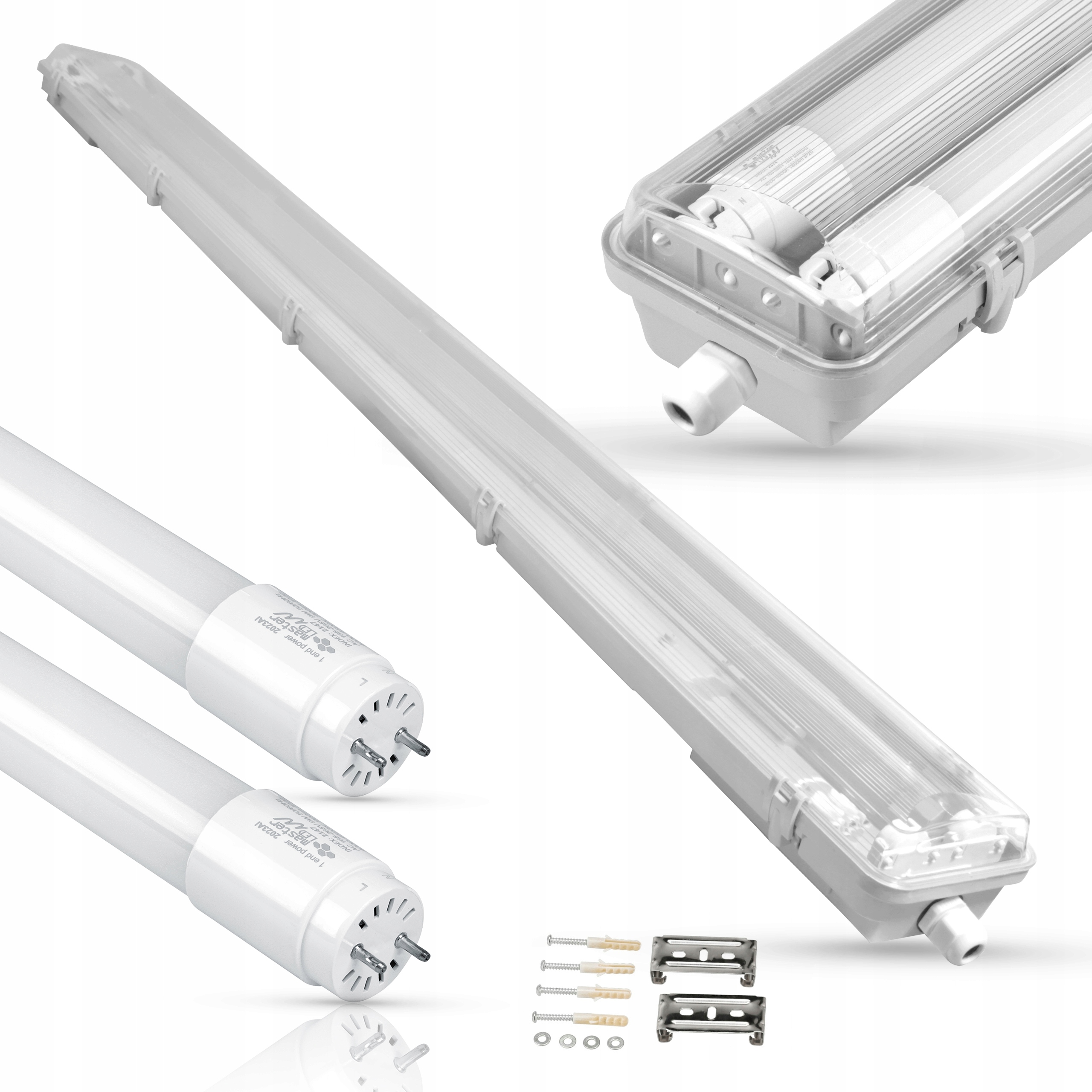 Oprawa Hermetyczna 120cm lampa + 2x świetlówki LED natynkowa (Oprawa ... Oprawa Hermetyczna 120cm lampa + 2x świetlówki LED natynkowa (Oprawa ...