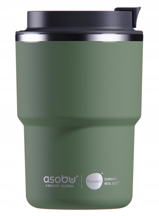 KUBEK TERMICZNY ASOBU BF52 GREEN ZIELONY 0,36 L z ceramiczną powłoką ...