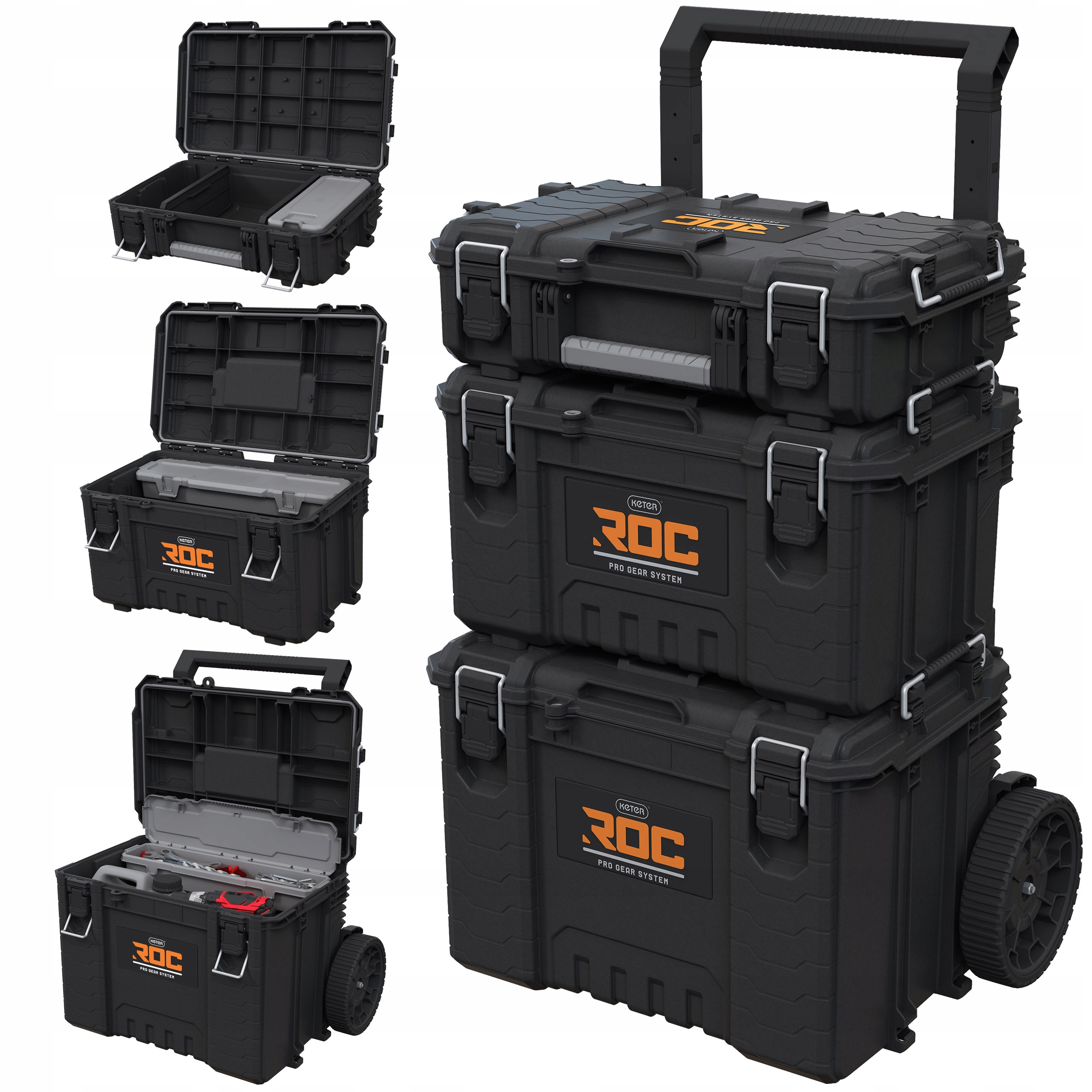 Skrzynia narzędziowa Zestaw 3 skrzynek narzędziowych Keter ROC Pro Gear ...