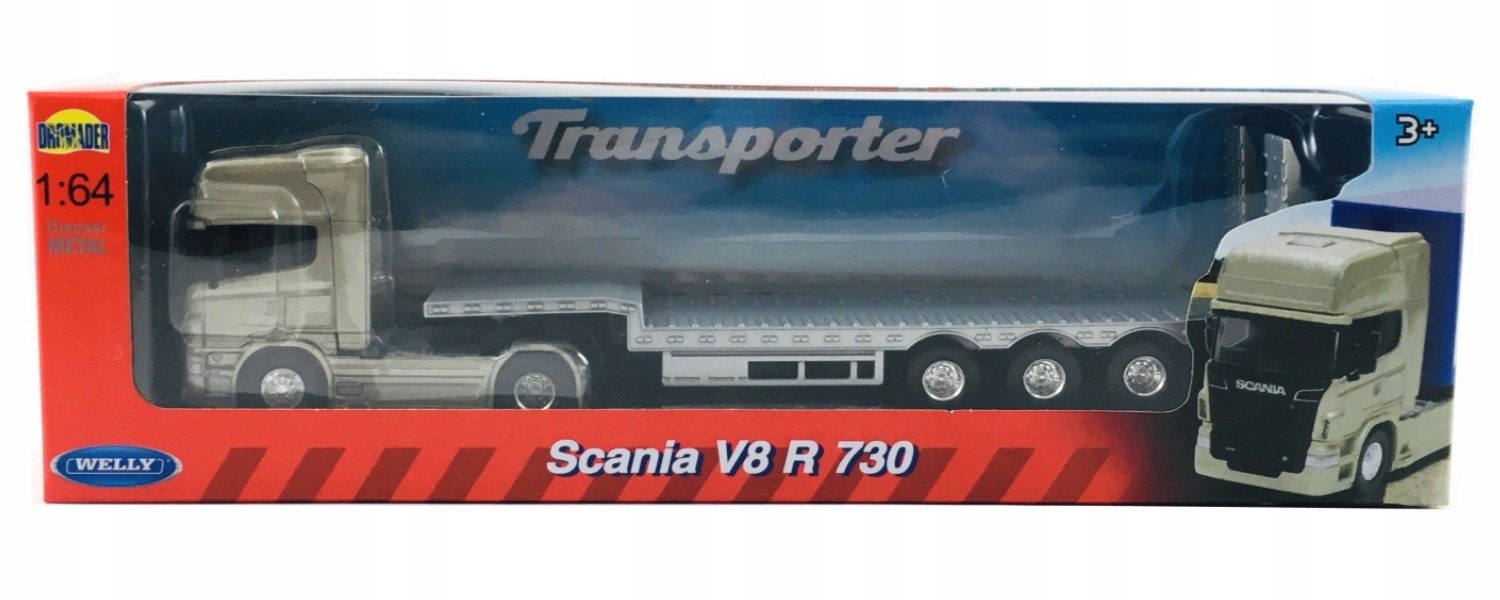 TIR SCANIA V8 R730 MODEL WELLY 1:64 (4891761581251) • Cena, Opinie ...