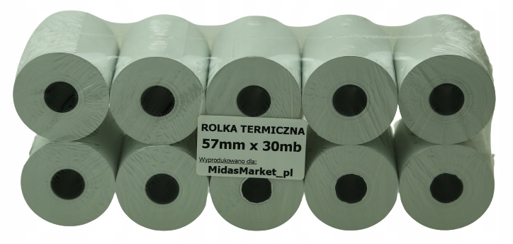 ROLKI KASOWE 57x30 DO KAS FISKALNYCH POSNET • Cena, Opinie • Rolki i ...