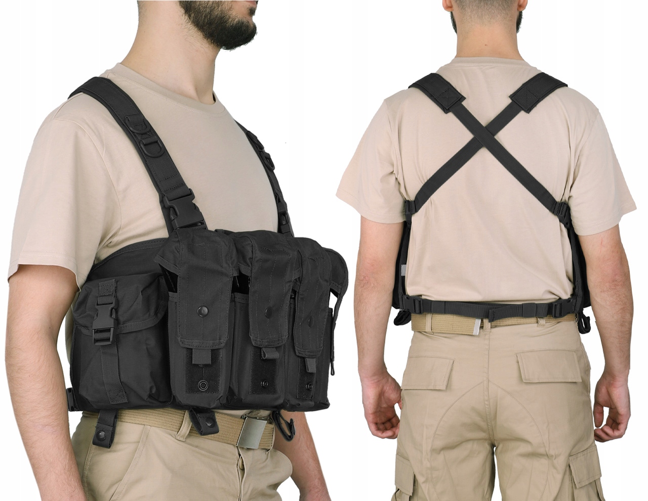 KAMIZELKA TAKTYCZNA WOJSKOWA DOMINATOR COMMANDO CHEST RIG Z ŁADOWNICAMI ...