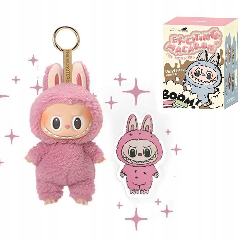 LABUBU MACARON MONSTER BRELOK 18cm DO PLECAKA TOREBKI MASKOTKA LALKA ...