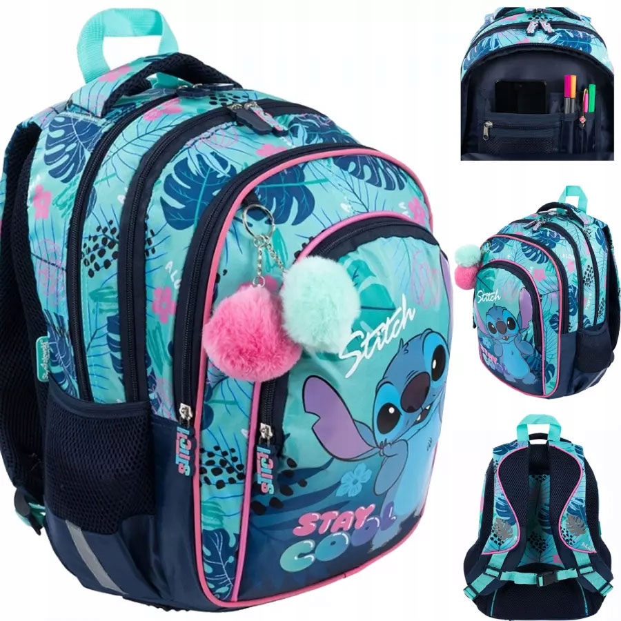 PLECAK SZKOLNY TORNISTER DLA DZIEWCZYNKI STICH LILO I STITCH DISNEY (5903235683091) • Cena ...