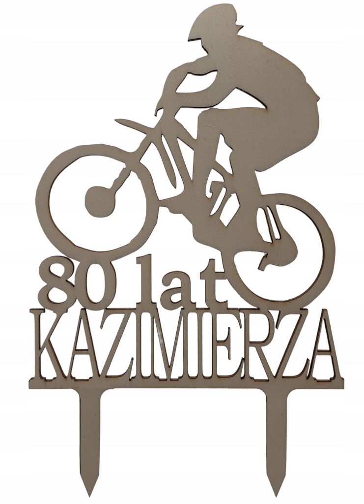 Topper na urodziny z imieniem ROWER rowerzysta 13391275025 - Allegro.pl