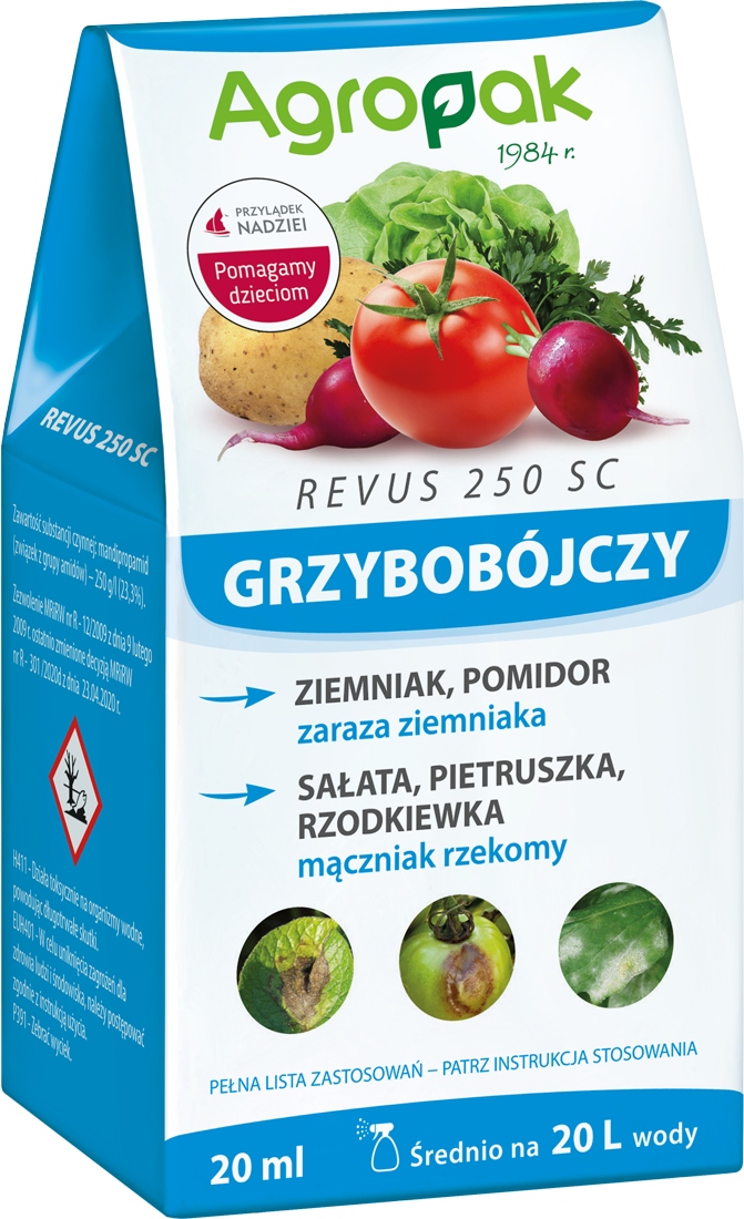 Revus 250 SC 20 ml grzybobójczy zaraza ziemniak pomidor mączniak ...