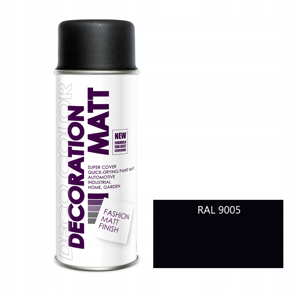 FARBA LAKIER SPRAY RAL 9005 CZARNY MAT SATYNA • 13.49PLN • Lakiery ...