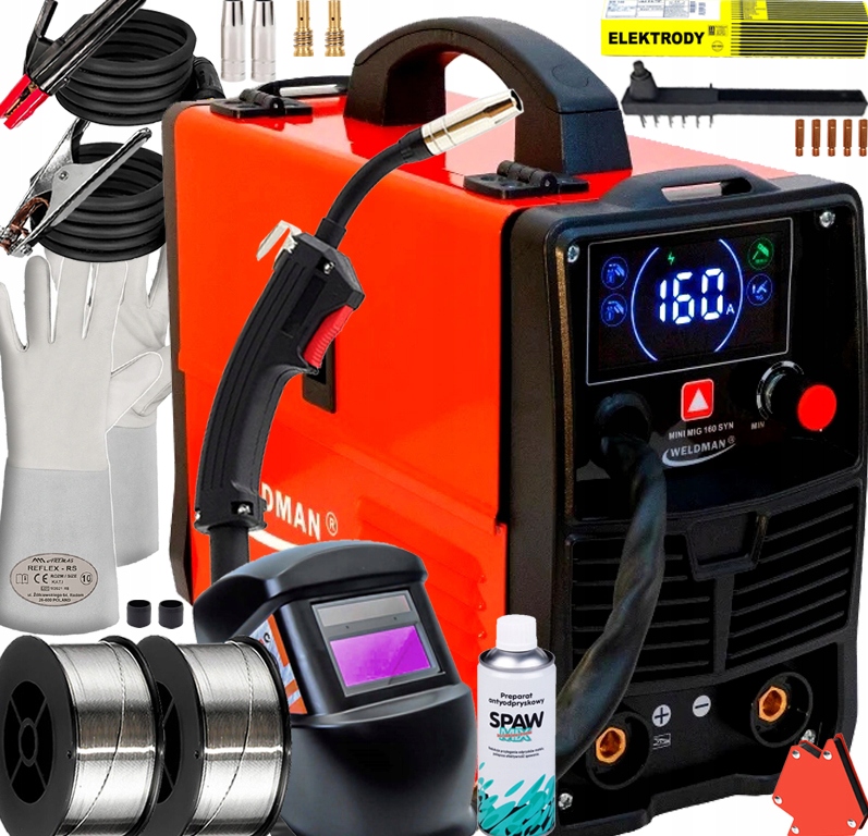 Spawarka MIGOMAT NO GAS WELDMAN MIG 160A MMA TIG FLUX półautomat ...