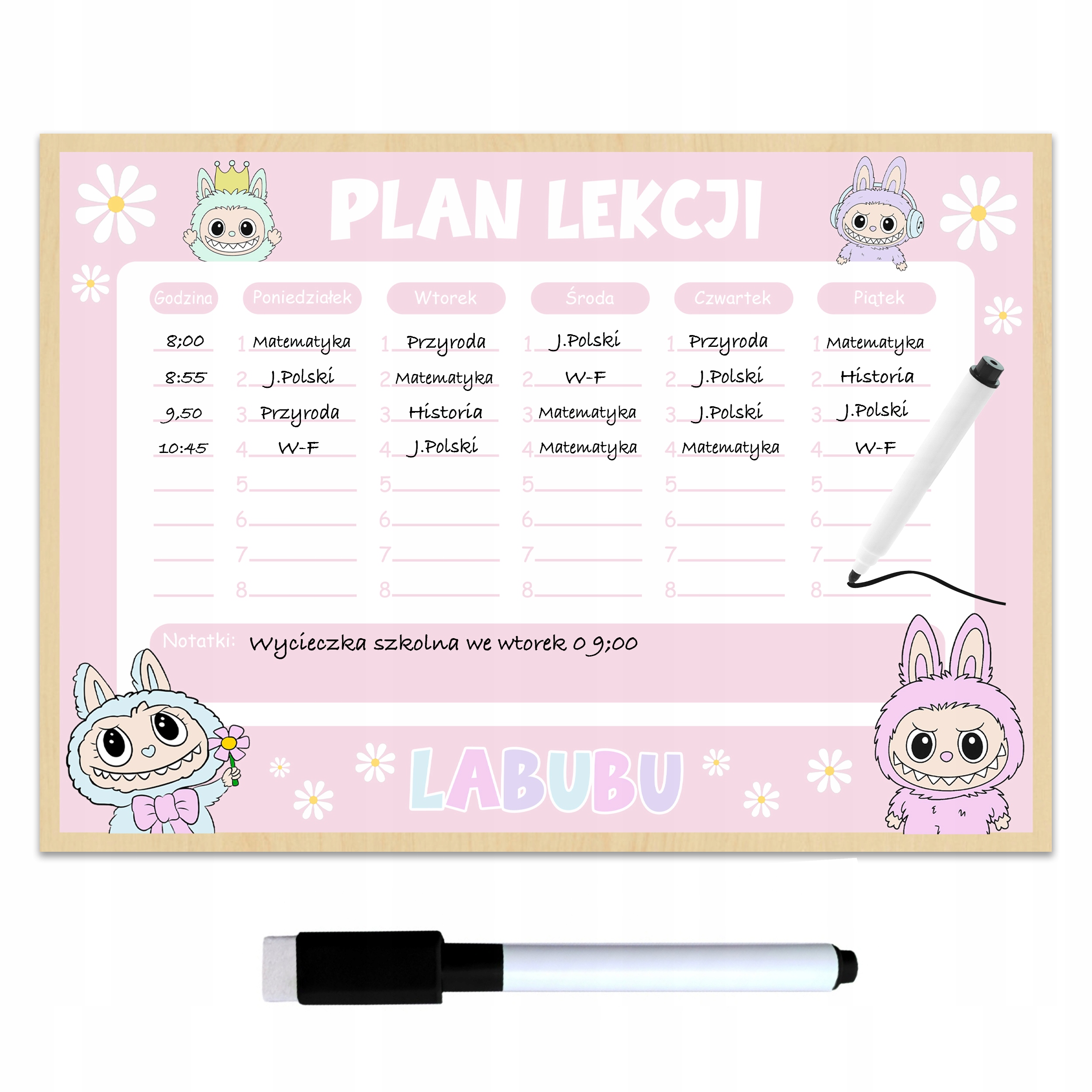 ROZVRH HODIN DŘEVĚNÉHO LABUBU S TUŽKOU A3 za 230.00CZK - Allegro