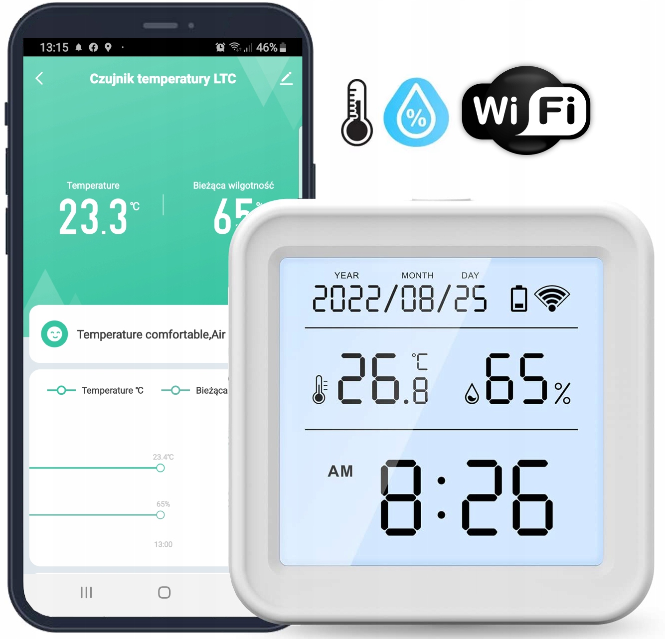 Wifi Termometr - Niska cena na Allegro
