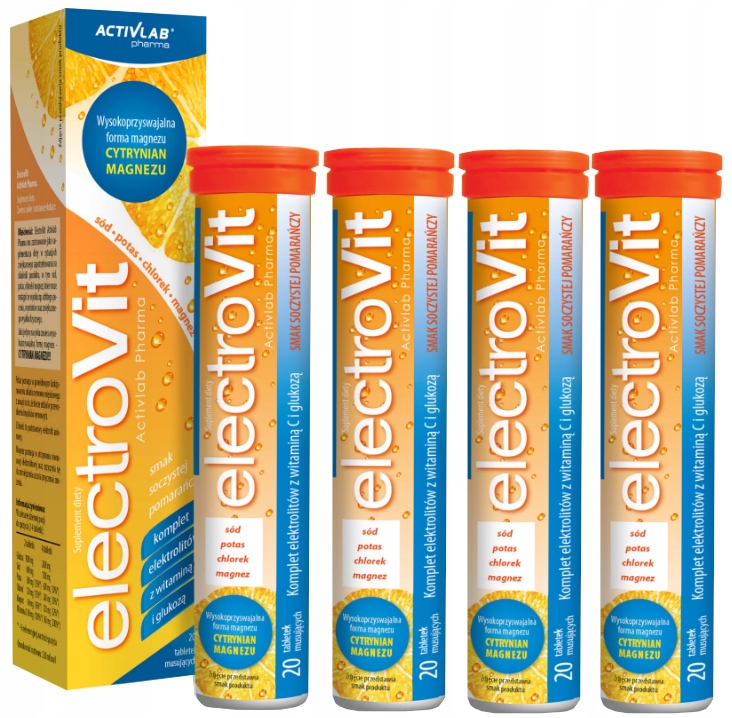 ElectroVit elektrolity magnez potas ActivLab 4x20 13268089834 - Allegro.pl