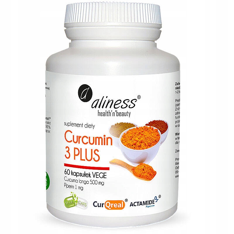 CURCUMIN 3 PLUS 60k ALINESS KURKUMINA i PIPERYNA (5902596935924) • Cena, Opinie • Preparaty ...