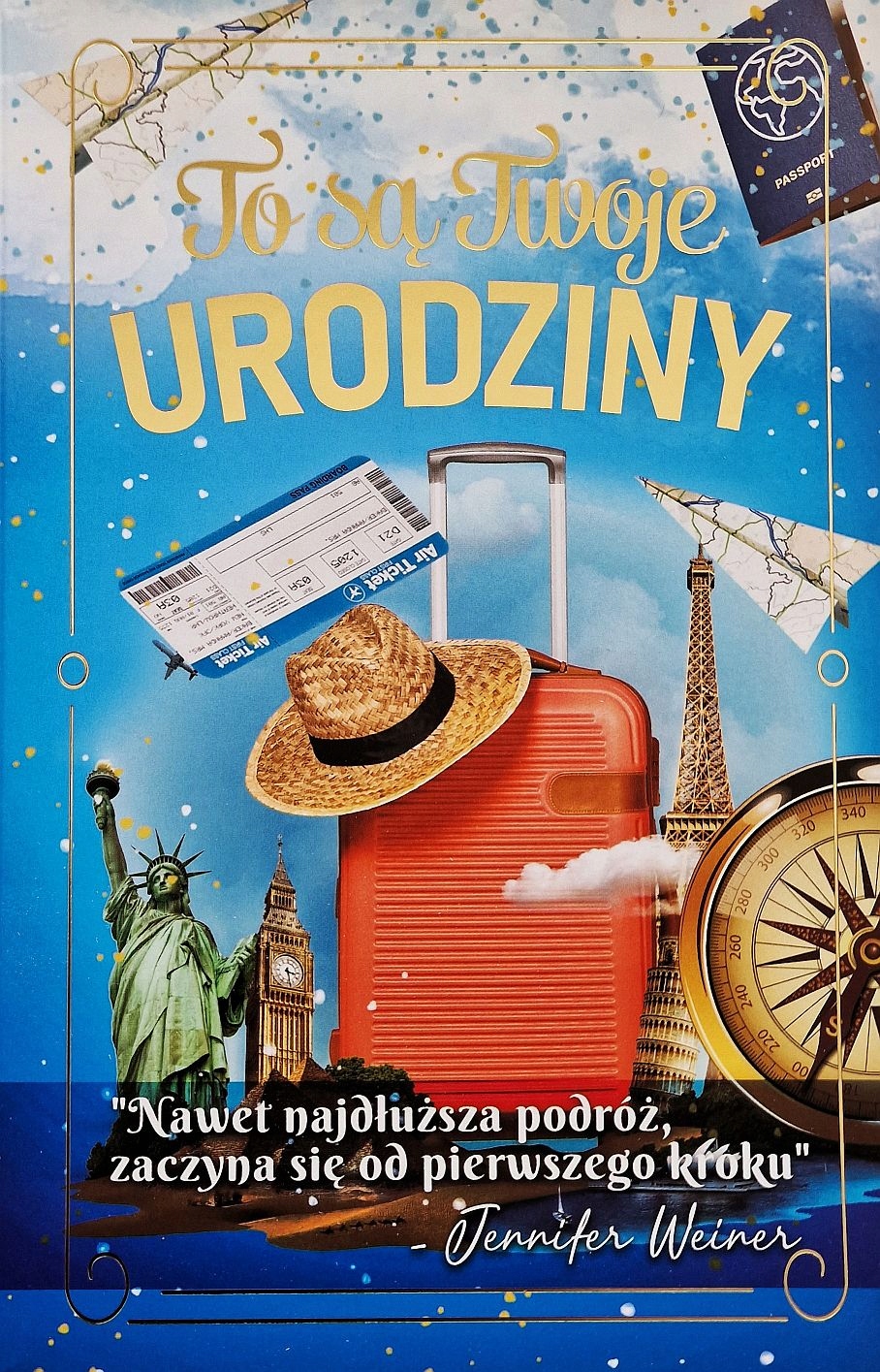 KARTKA na każde URODZINY PODRÓŻNIK 18-99 dla miłośników wakacyjnych ...
