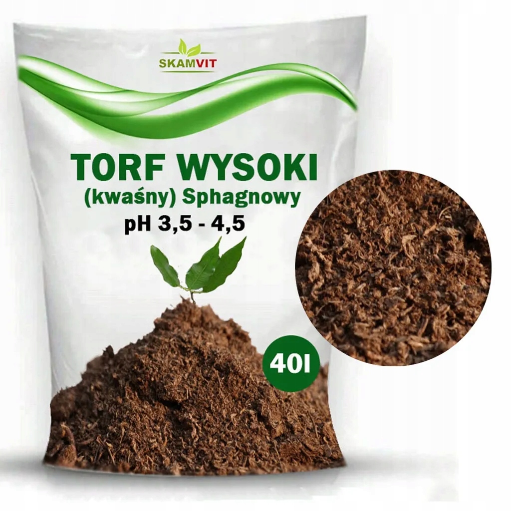 TORF WYSOKI KWAŚNY SPHAGNOWY 40L PODŁOŻE ZIEMIA (5905440422168) • Cena ...