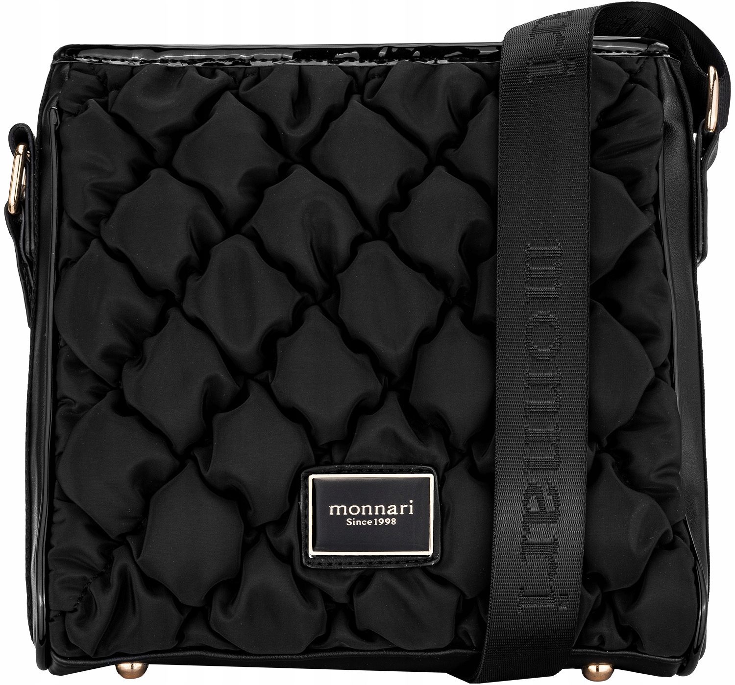 TOREBKA LISTONOSZKA MONNARI CZARNA PIKOWANA PASEK (5904528515365) • Cena, Opinie • Listonoszki ...