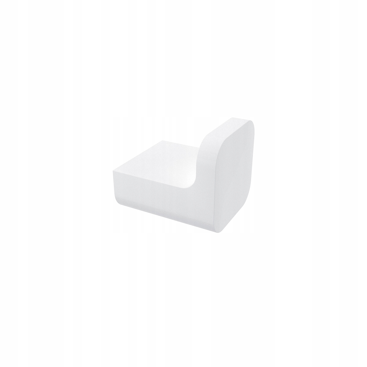 Háček minimalistický čtvercový 3x3 cm bílý mat NIMCO MAB 29054-05 - Allegro