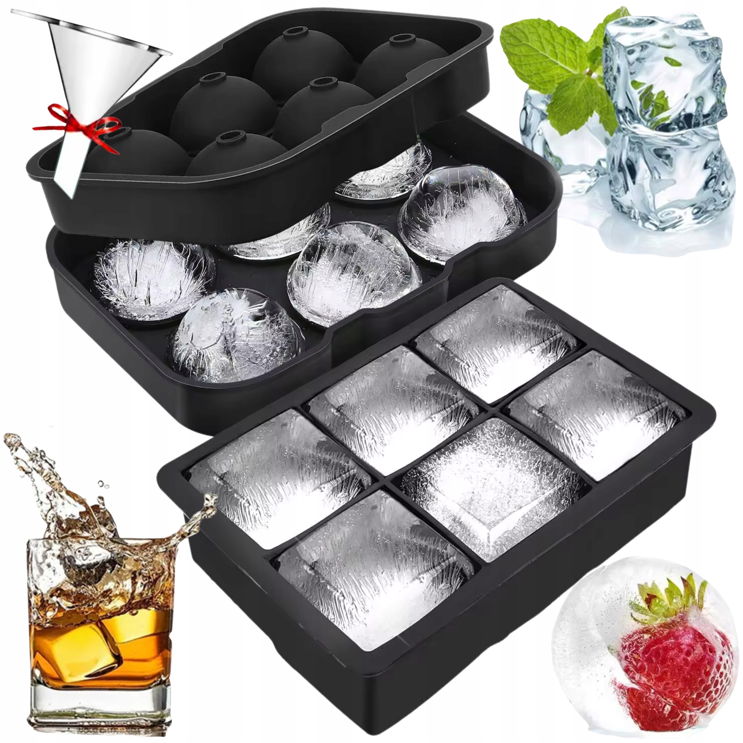 SILIKONOVÉ FORMIČKY NA LED KOSTKY FORMA FORMIČKA NA KOSTKY KOULE VELKÉ ...