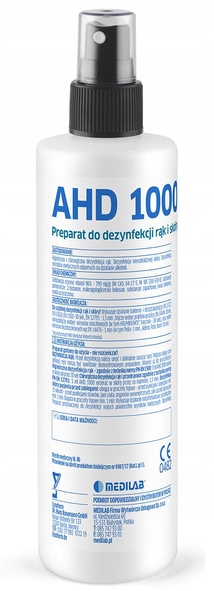 AHD 1000 250ml Spray - Preparat do chirurgicznej Dezynfekcji Rąk i ...