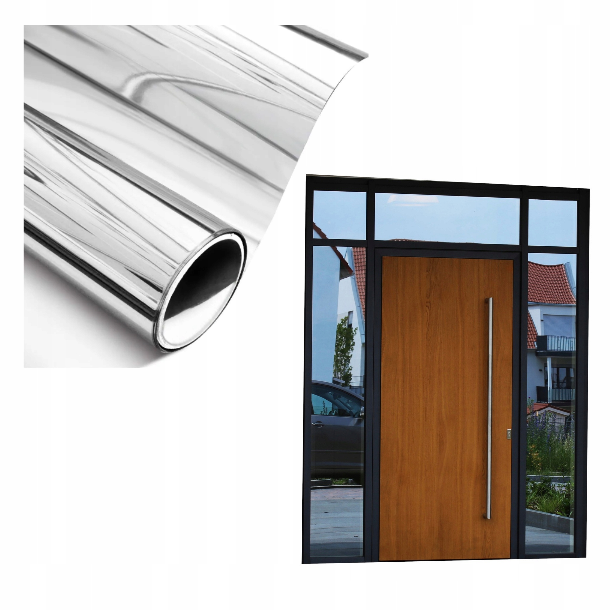 Folia lustro weneckie okleina ZACIEMNIJĄCA na szybę samoprzylepna ...