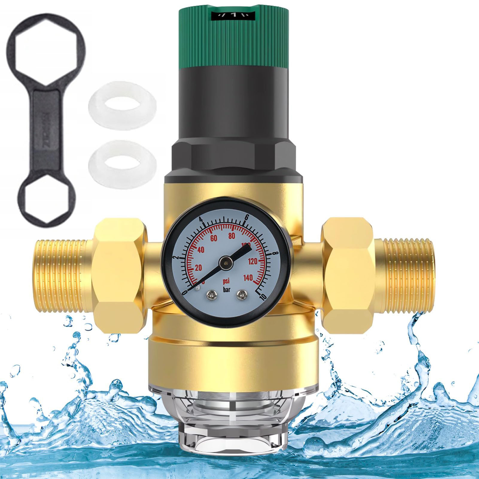 REDUKTOR CIŚNIENIA WODY MOSIĘŻNY 1" DN25 Z FILTREM I MANOMETREM 3/4 (6932586007460) • Cena ...