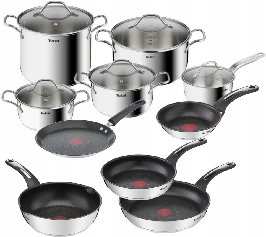 Garnki TEFAL Intuition patelnie Emotion 15el (4006932755434) • Cena, Opinie • Zestawy garnków ...