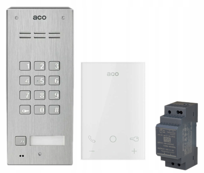 DOMOFON GŁOŚNOMÓWIĄCY ACO CZYTNIK SZYFRATOR KOD (FAM-P-1NPZSACC NT UP800 G2 HDR-30-15) • Cena ...