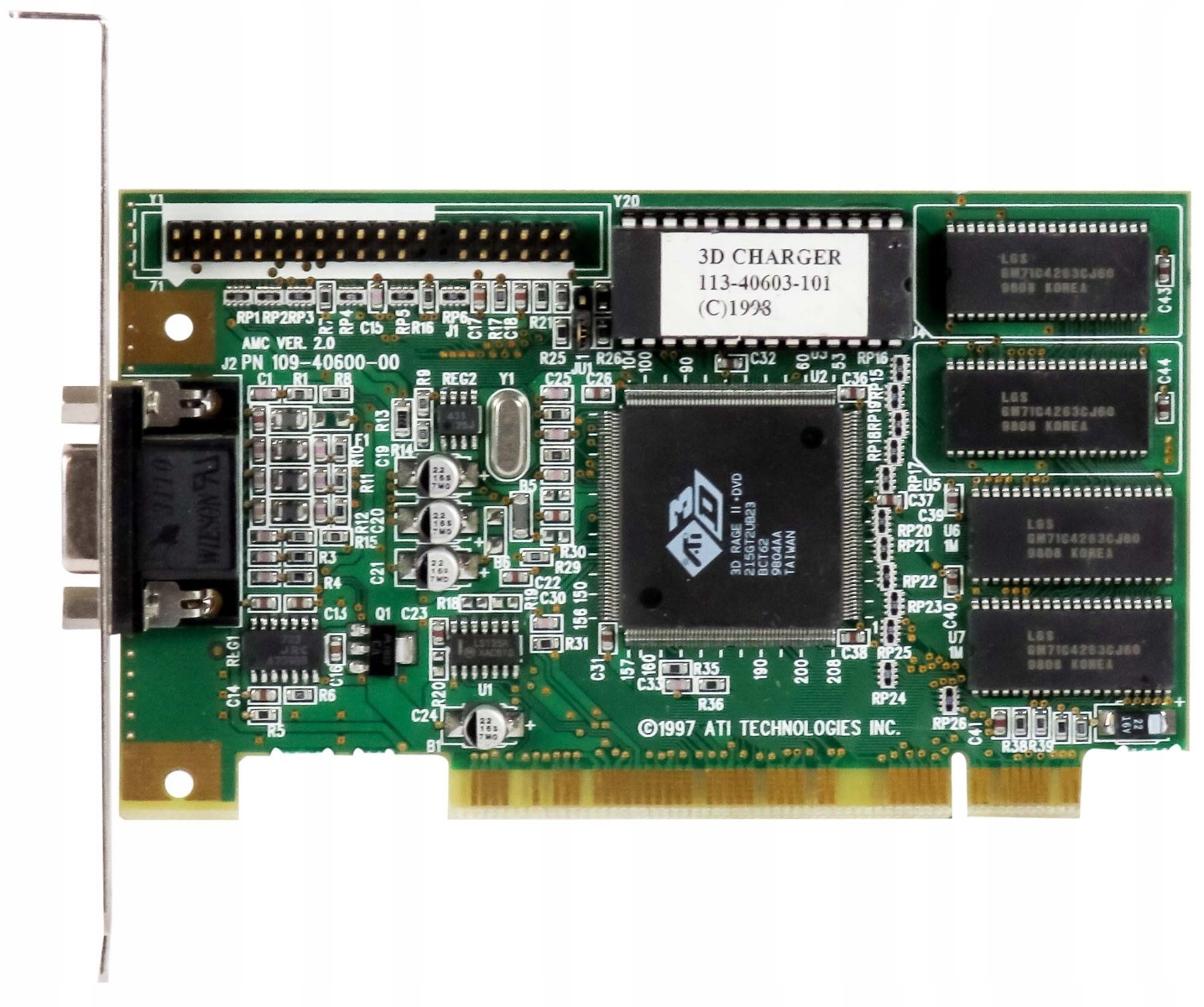 ATI 3D RAGE II + DVD 2MB 109-40600-00 PCI VGA • Cena, Opinie - Allegro